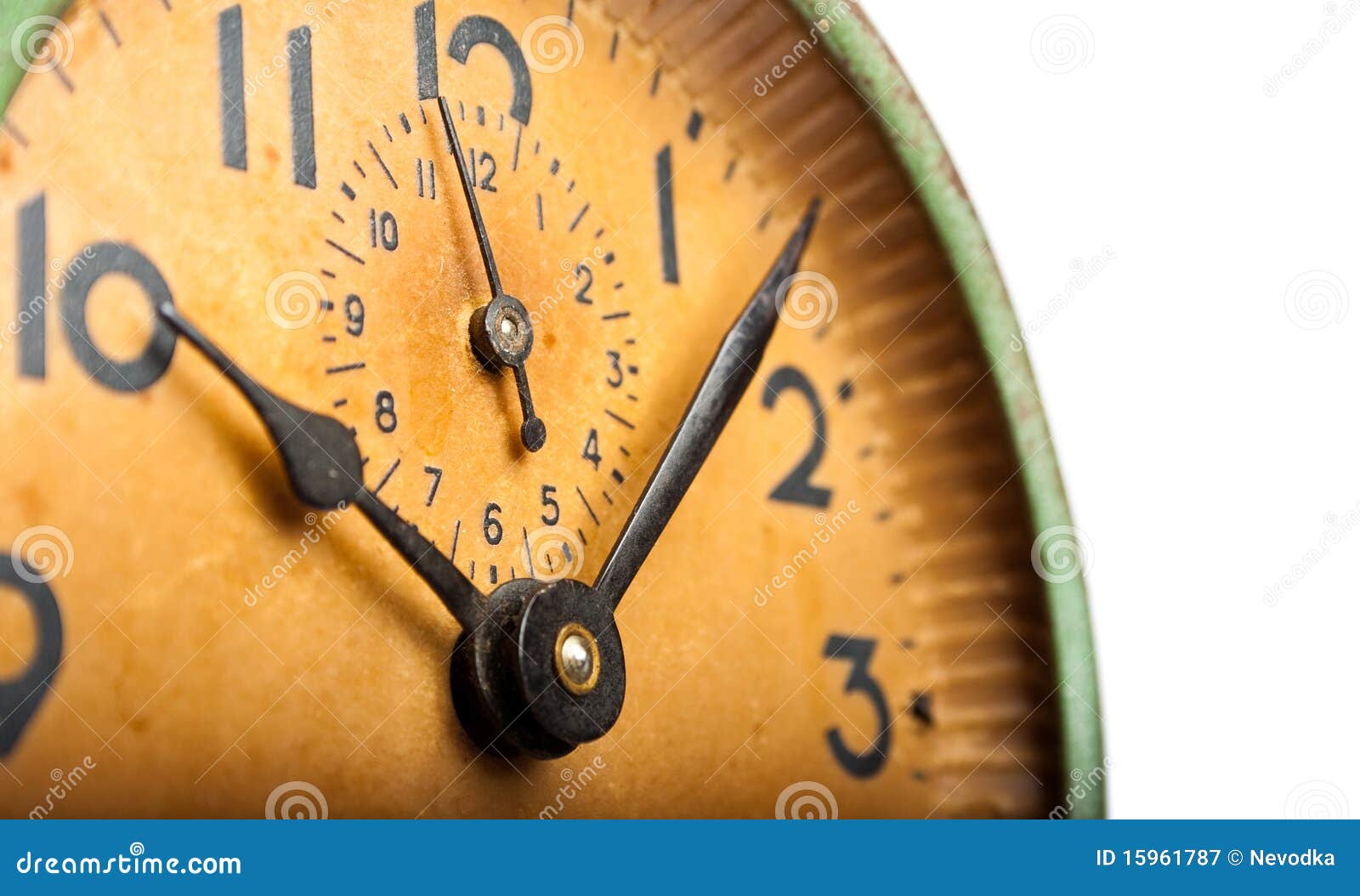 Close-up vintage clock stock image. Image of close, analog - 15961787