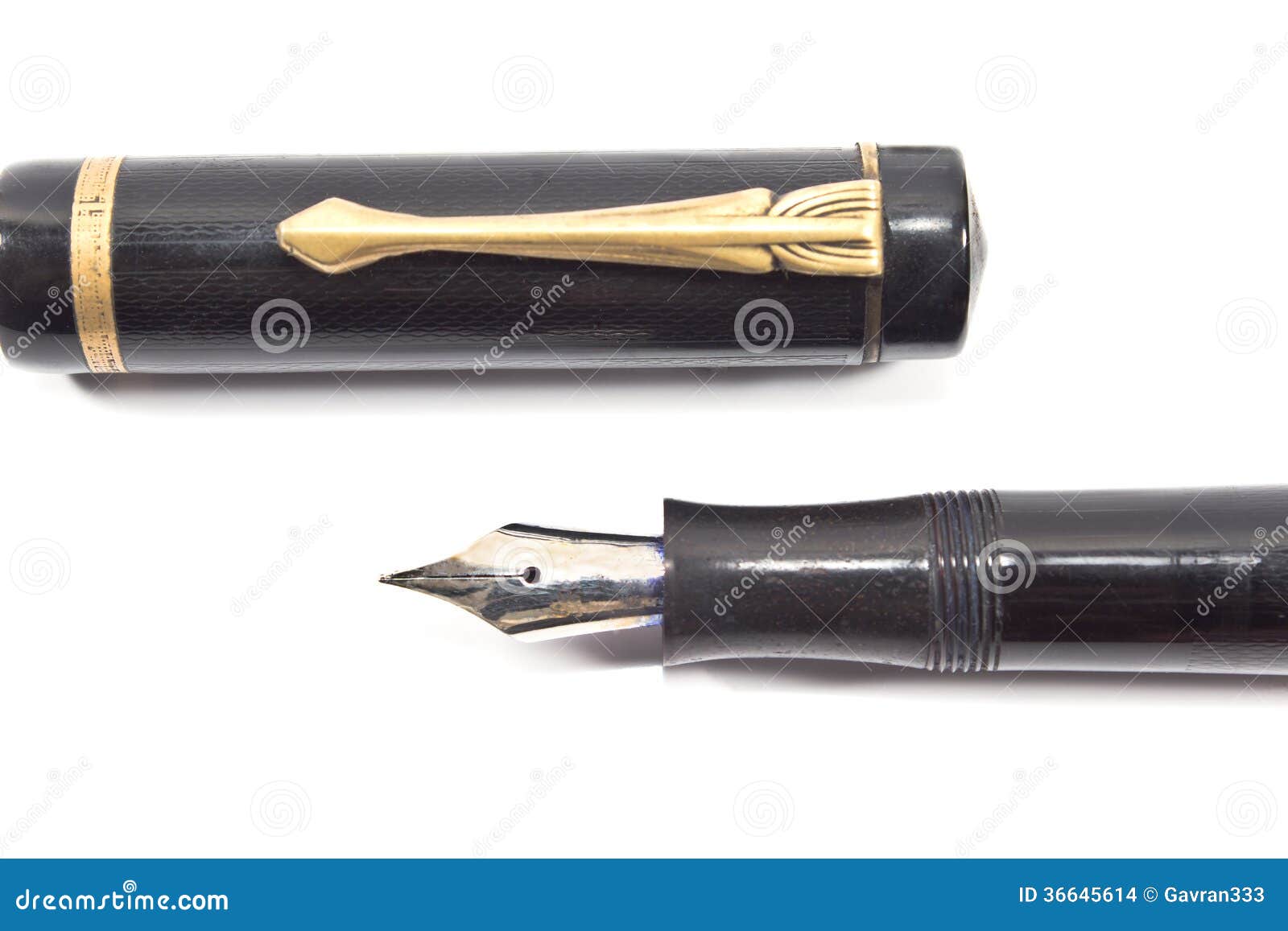 Close Up of Vintage Fountain Pen Stock Photo - Image of macro ...