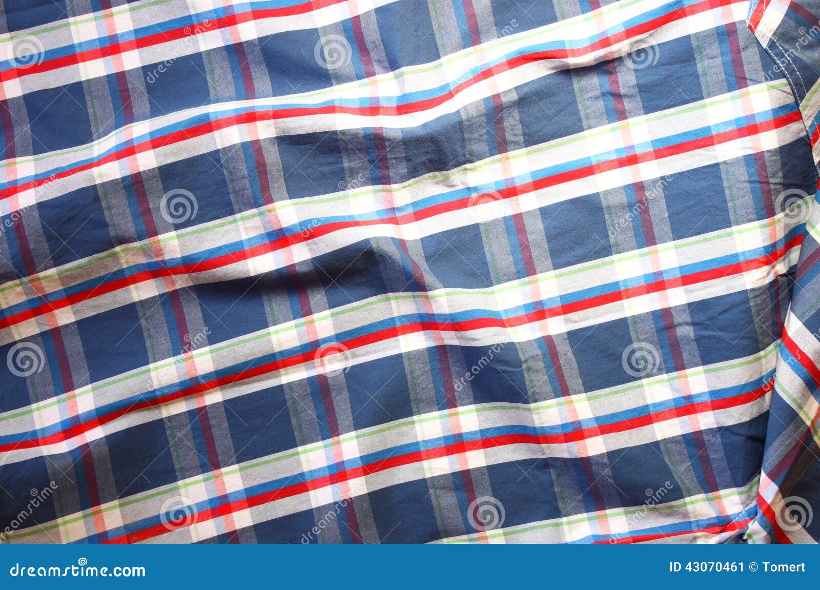 Close Up of Vintage Male Shirt, Checkered Pattern Stock Image - Image ...