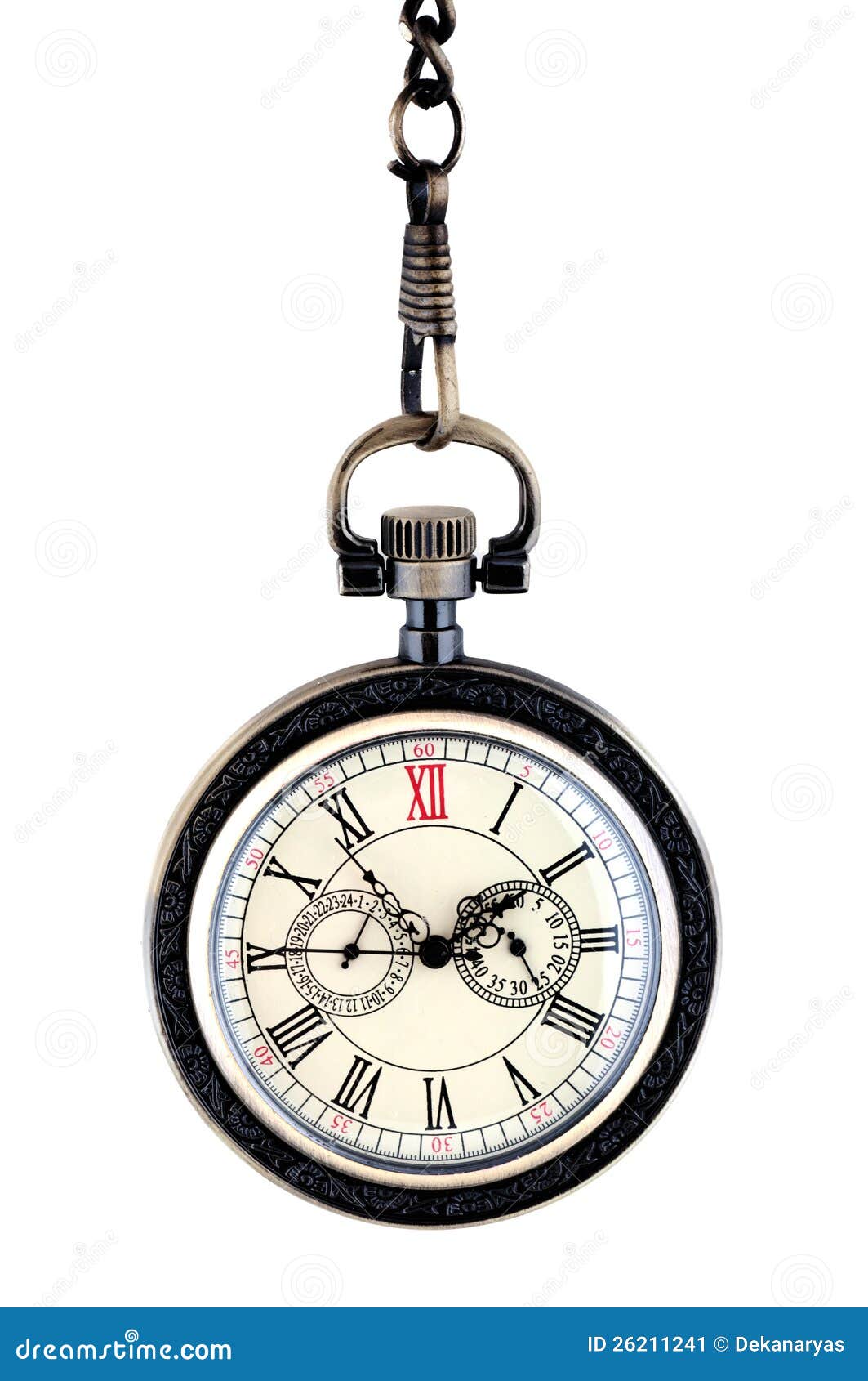 Close Up of Vintage Pocket Watch Stock Image - Image of metal ...