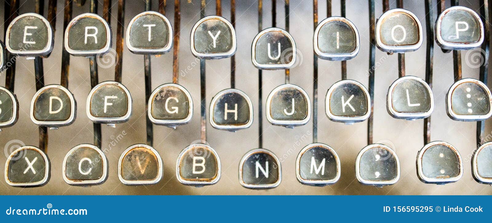Close Up of Vintage Rusted Typewriter Keys Stock Image - Image of dingy ...