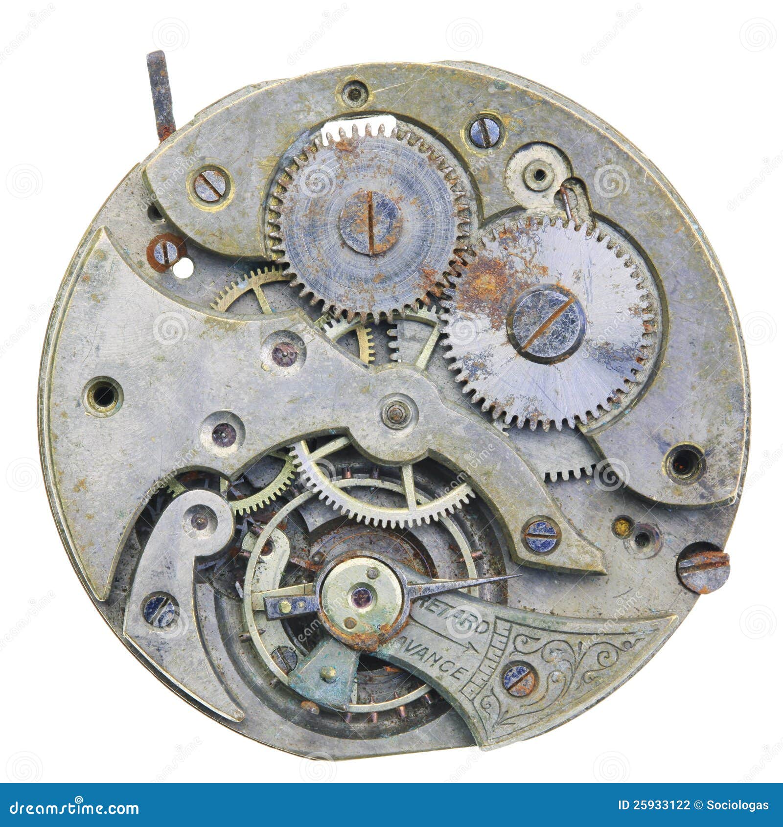 Close-up of a Vintage Rusty Clock Stock Photo - Image of retro, closeup ...