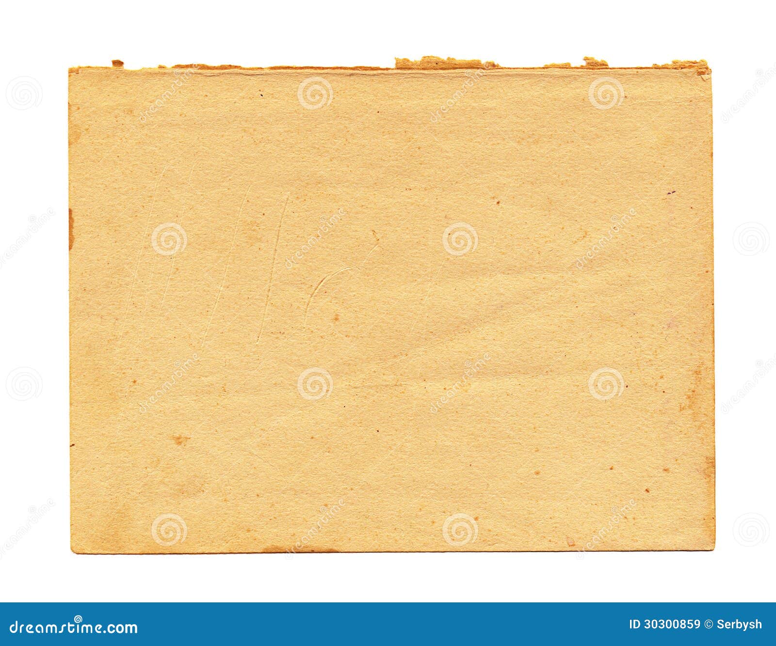 Close Up of a Vintage Note Paper on White Background Stock Image ...