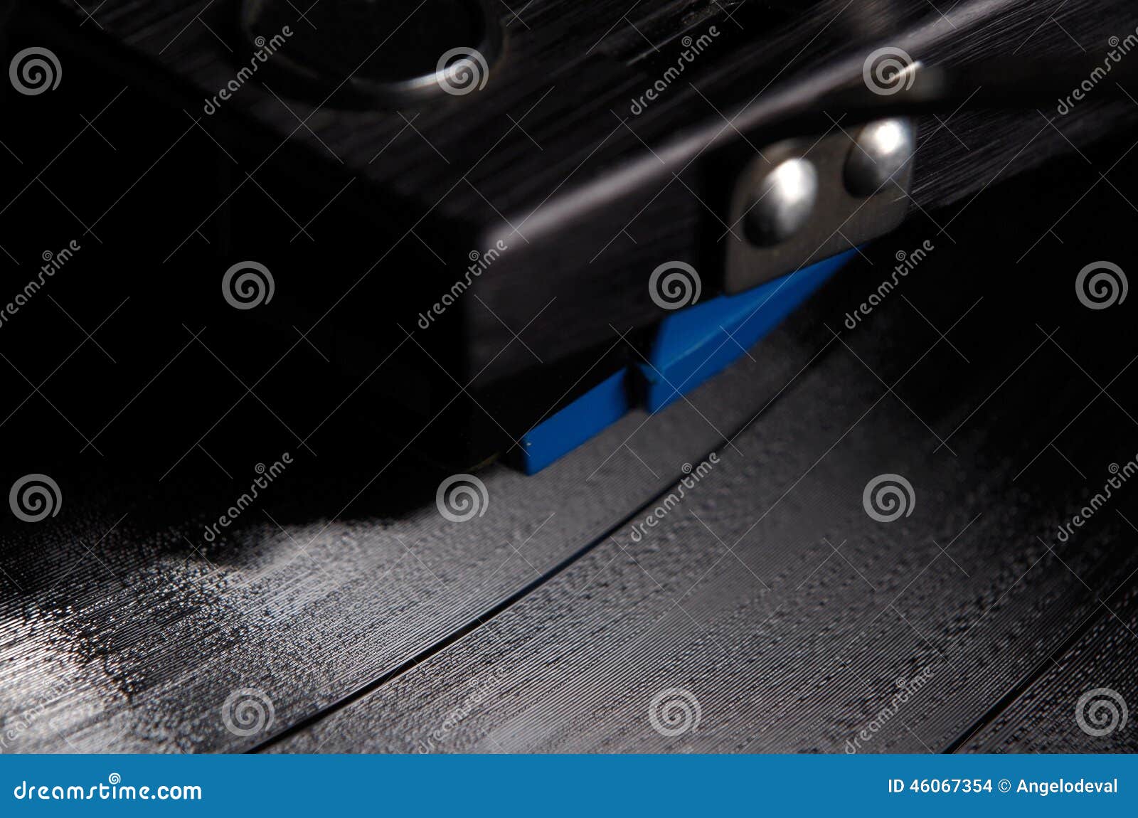 Close Up of Vinyl Record Playing Stock Photo - Image of music, needle ...