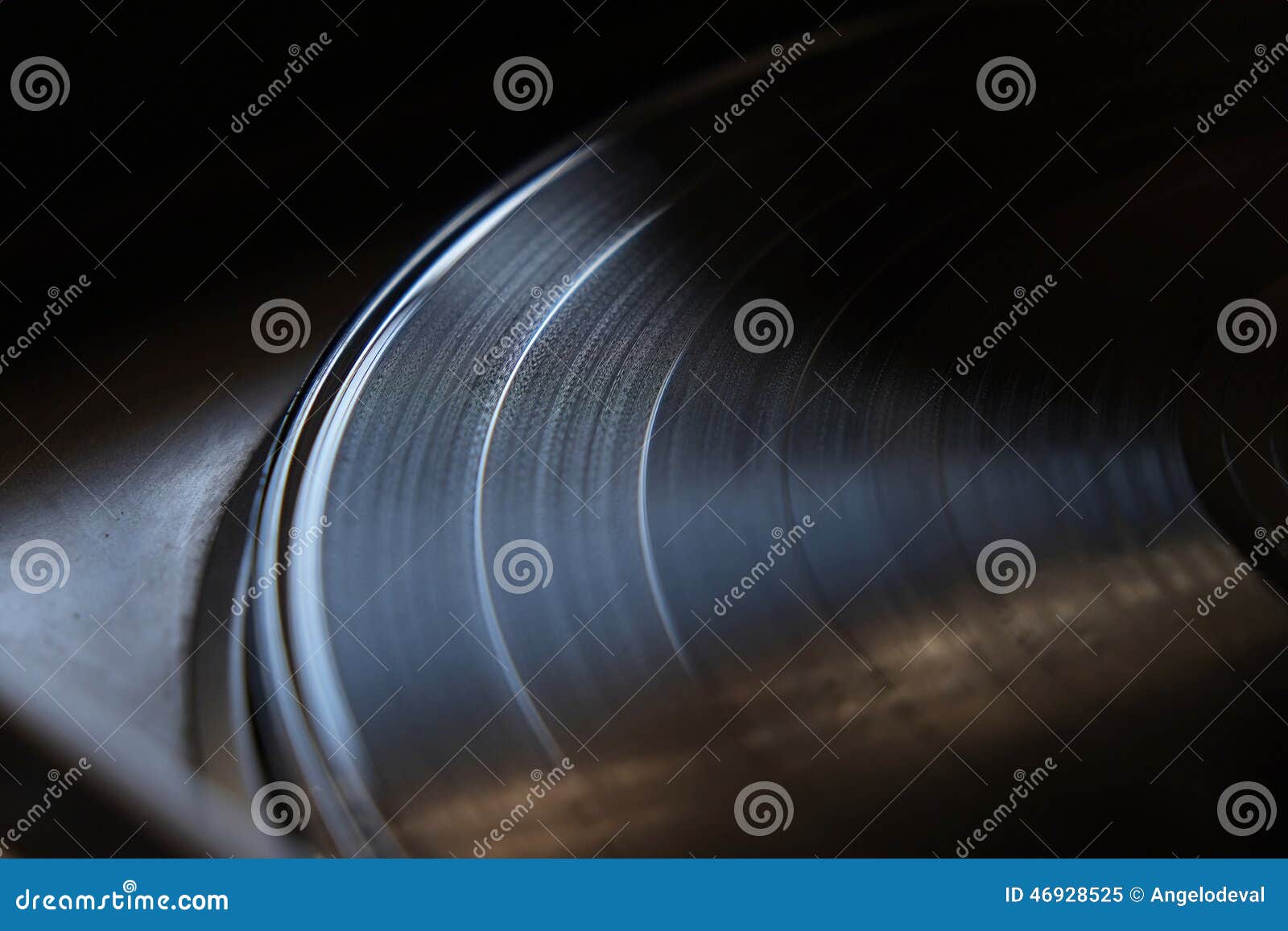 Close-up of Vinyl Record on a Turntable Stock Image - Image of label ...