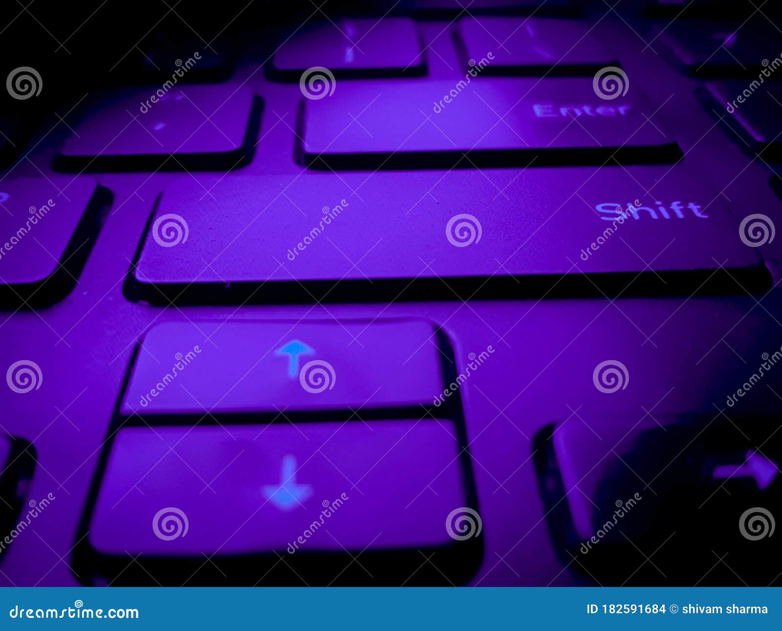 Close Up of Violet Color Keyboard Stock Photo - Image of closer, grass ...