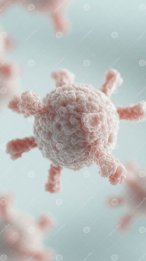 Close-up of Viral Structure with Spiky Surface and Mutations Stock ...
