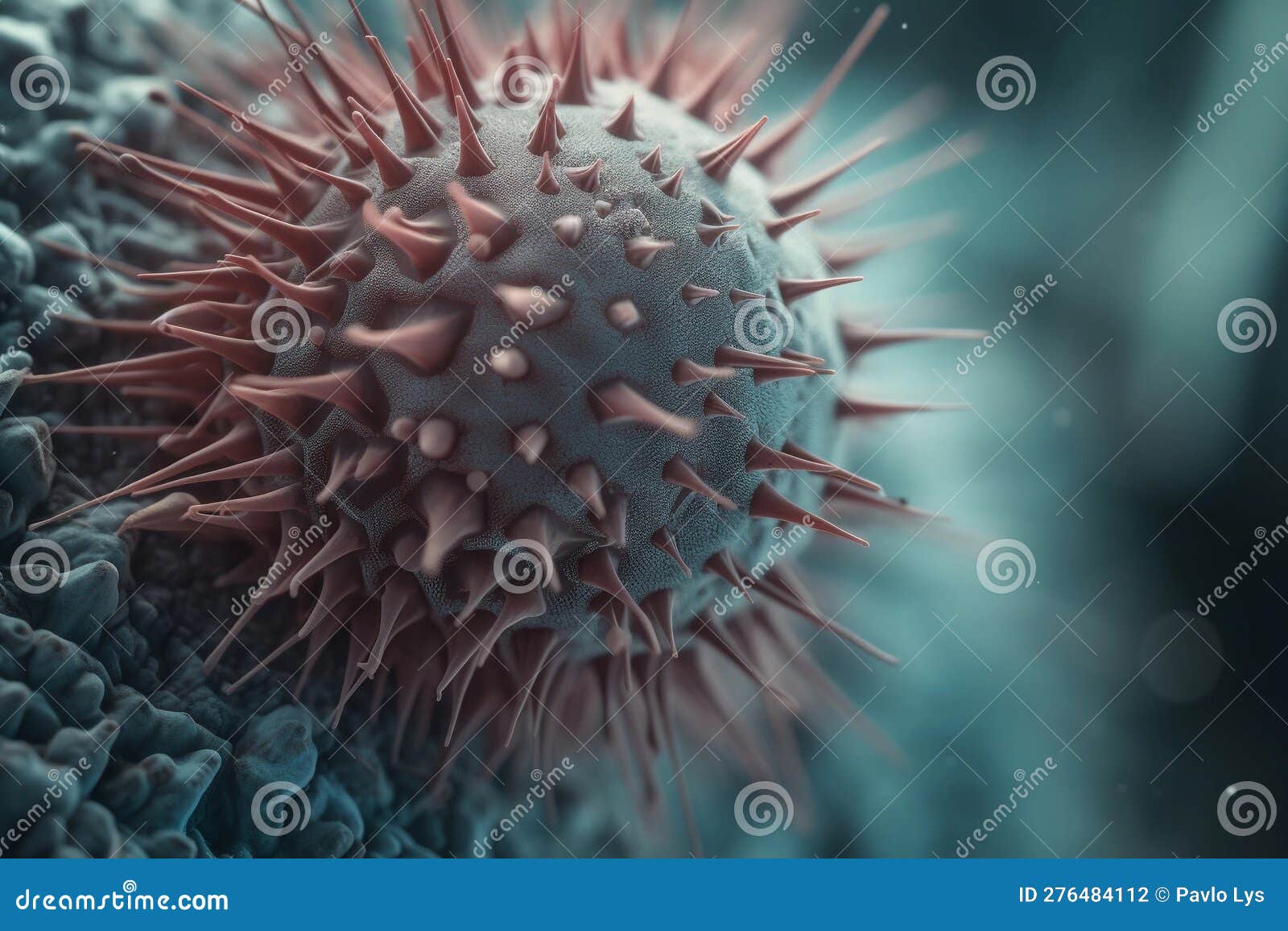 Close-up of the Virus. AI Generated Stock Illustration - Illustration ...