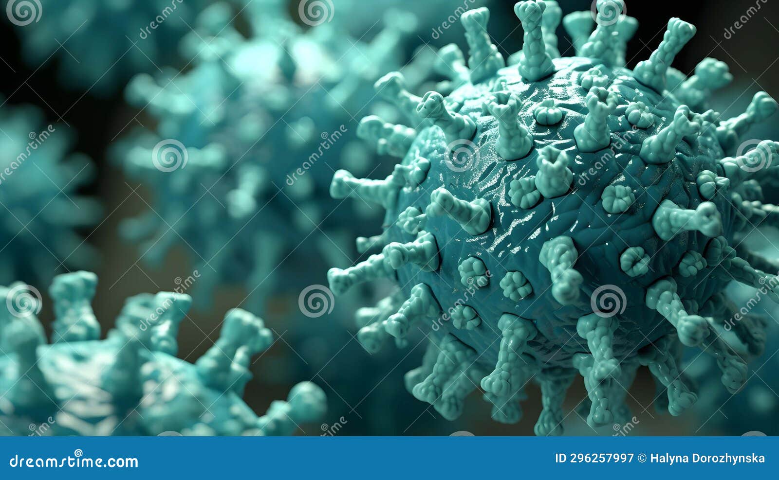 Close-up of a Virus Under a Microscope Stock Illustration ...