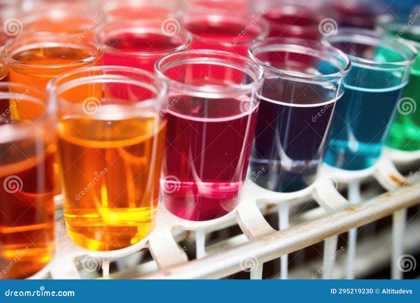 Close-up of Viscosity Test in Process for a Newly Mixed Batch of Nail ...