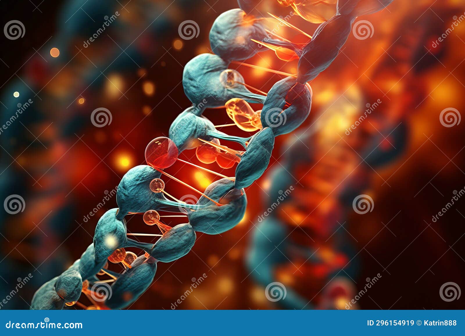 DNA Molecule Close-up. AI Generated Stock Image - Image of study ...