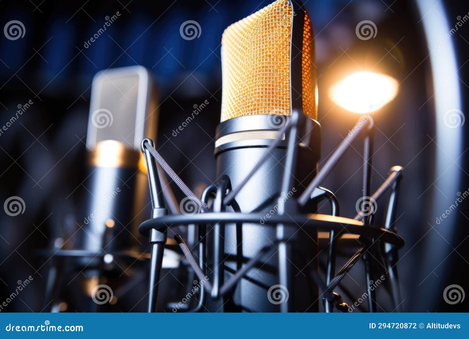 Close-up of a Voice Cracking Microphone Stock Illustration ...
