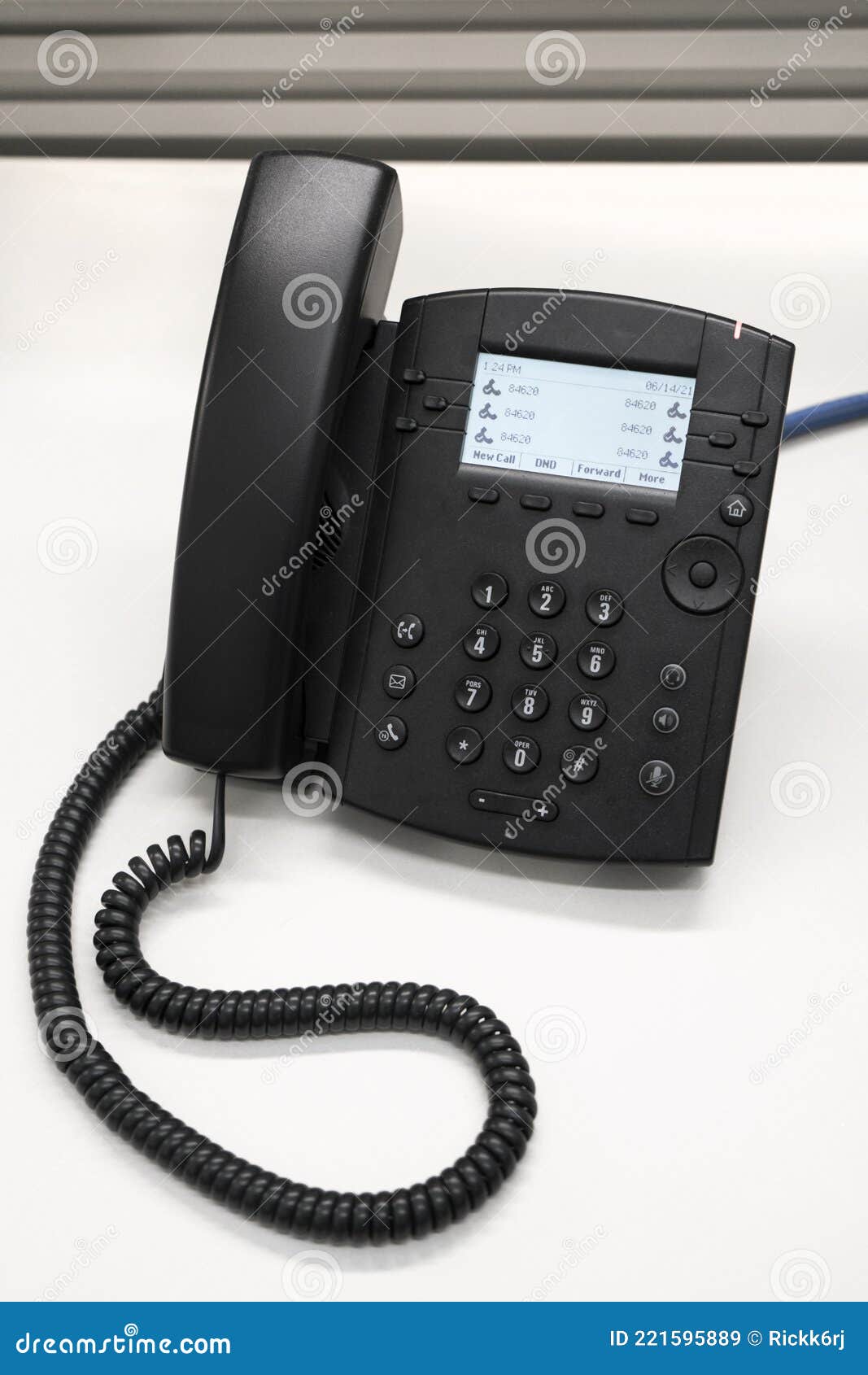 Close Up of and VOIP Office Desk Phone Stock Image - Image of office ...