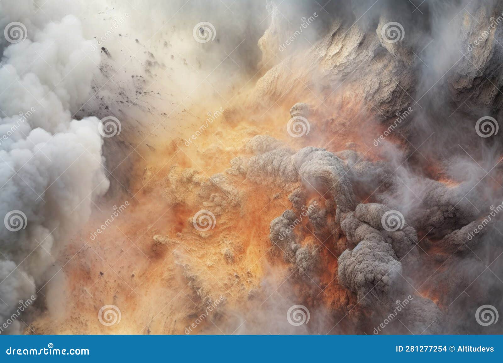 Close-up of Volcanic Ash and Smoke in the Sky Stock Photo - Image of ...