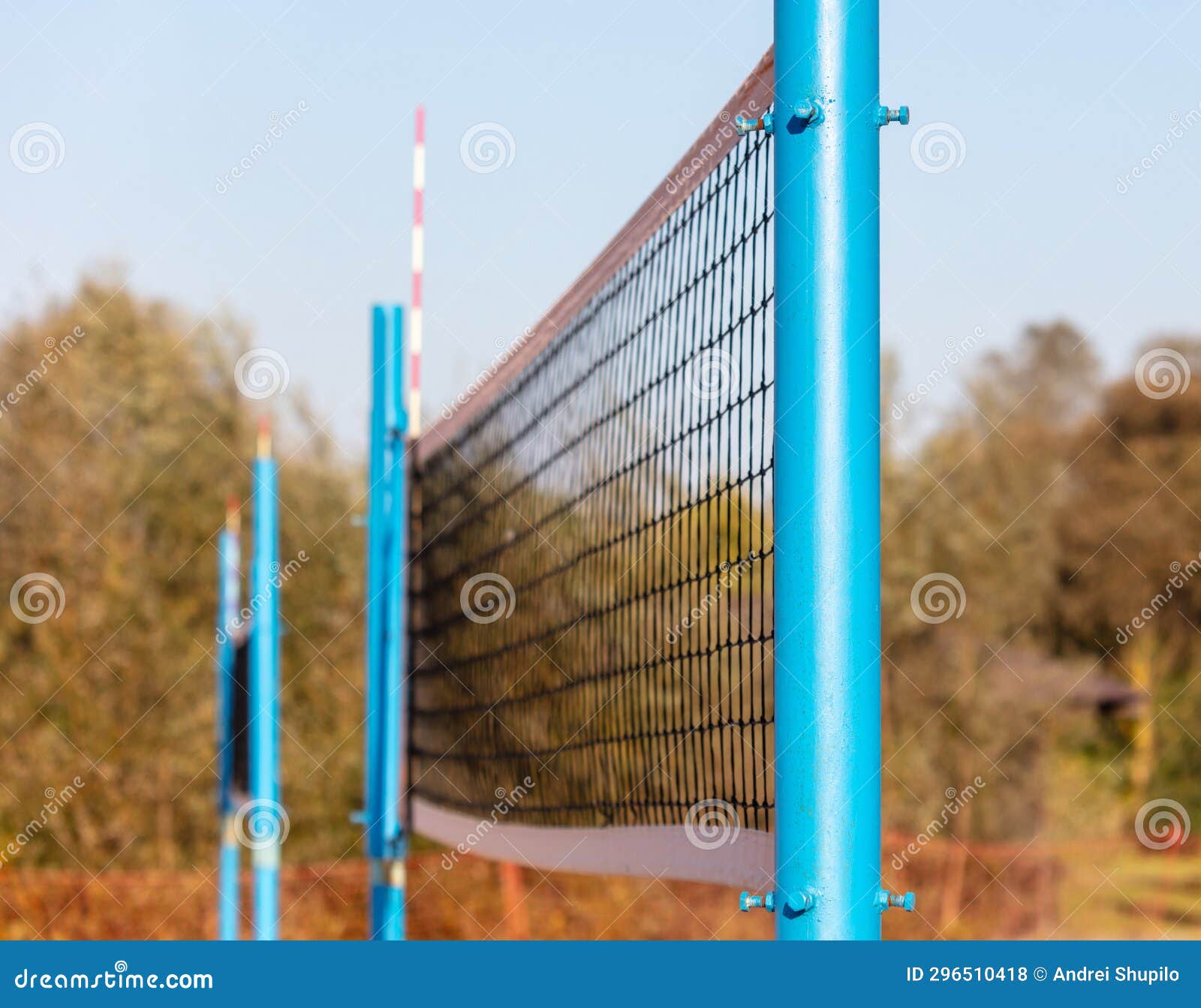 Close-up of a Volleyball Net in Nature Stock Photo - Image of goal ...