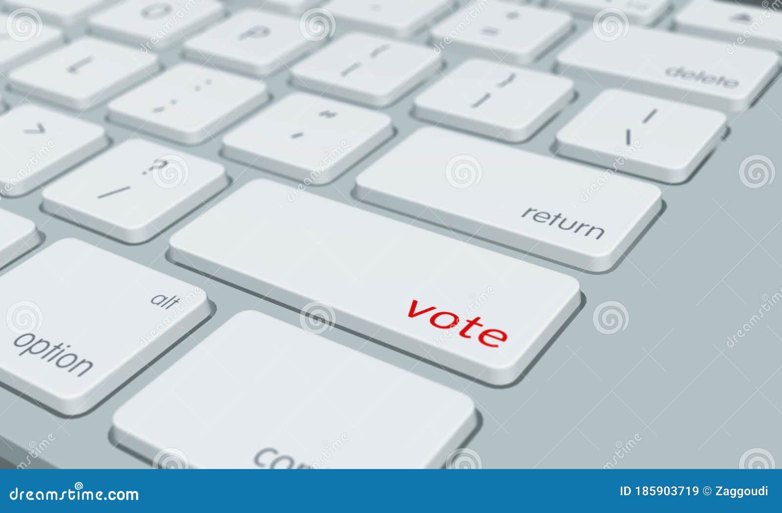 Vote Keyboard Shows Options Voting Or Choice Stock Photography ...