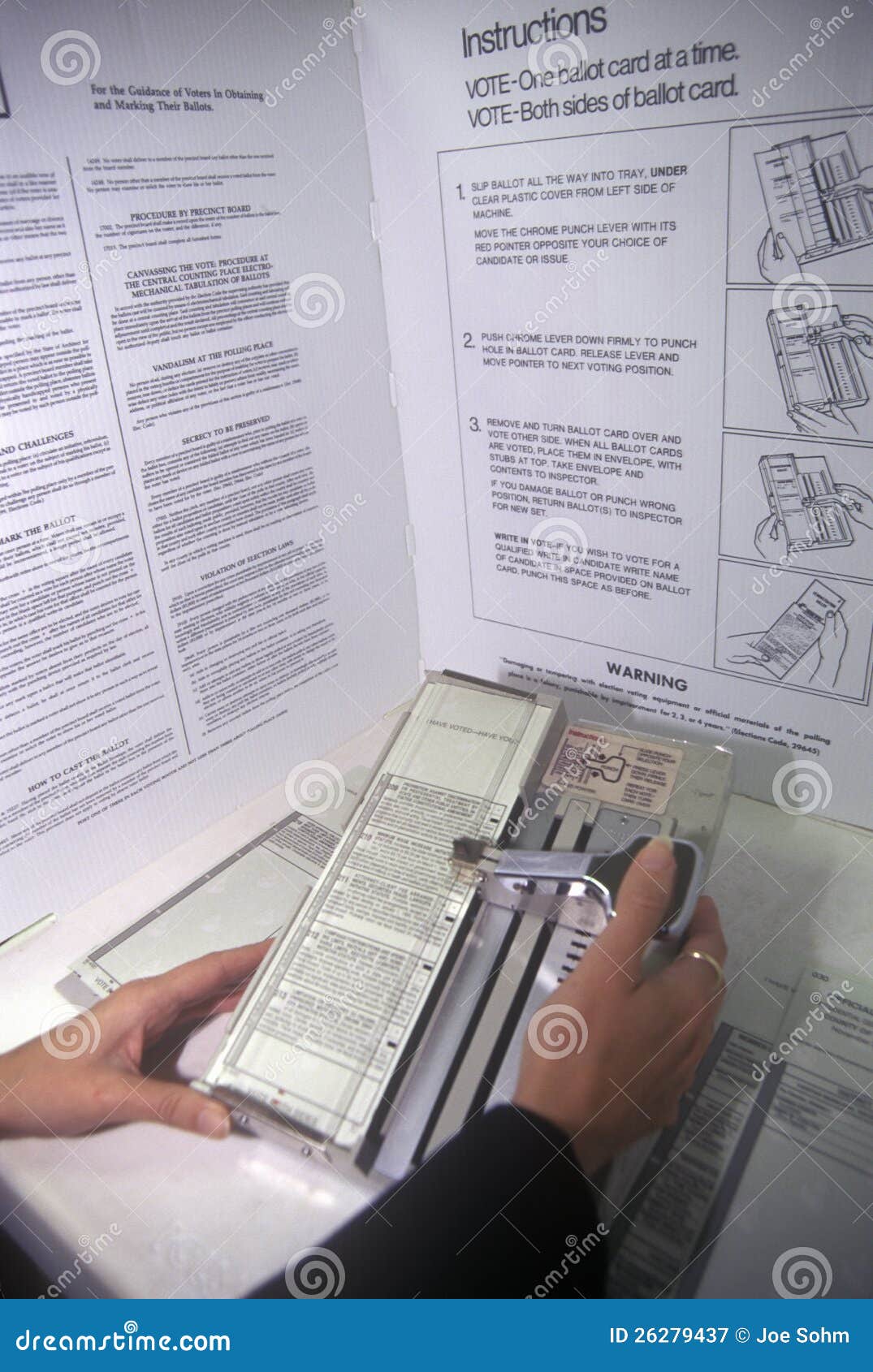 Close-up of a Voting Booth and Ballot Machine Editorial Photography ...