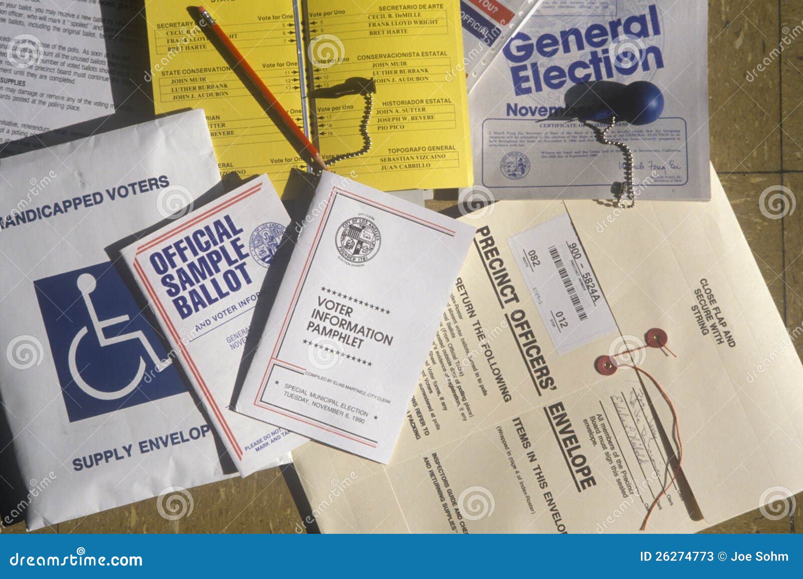 Close-up of a Voting Booth with Ballots Editorial Stock Photo - Image ...