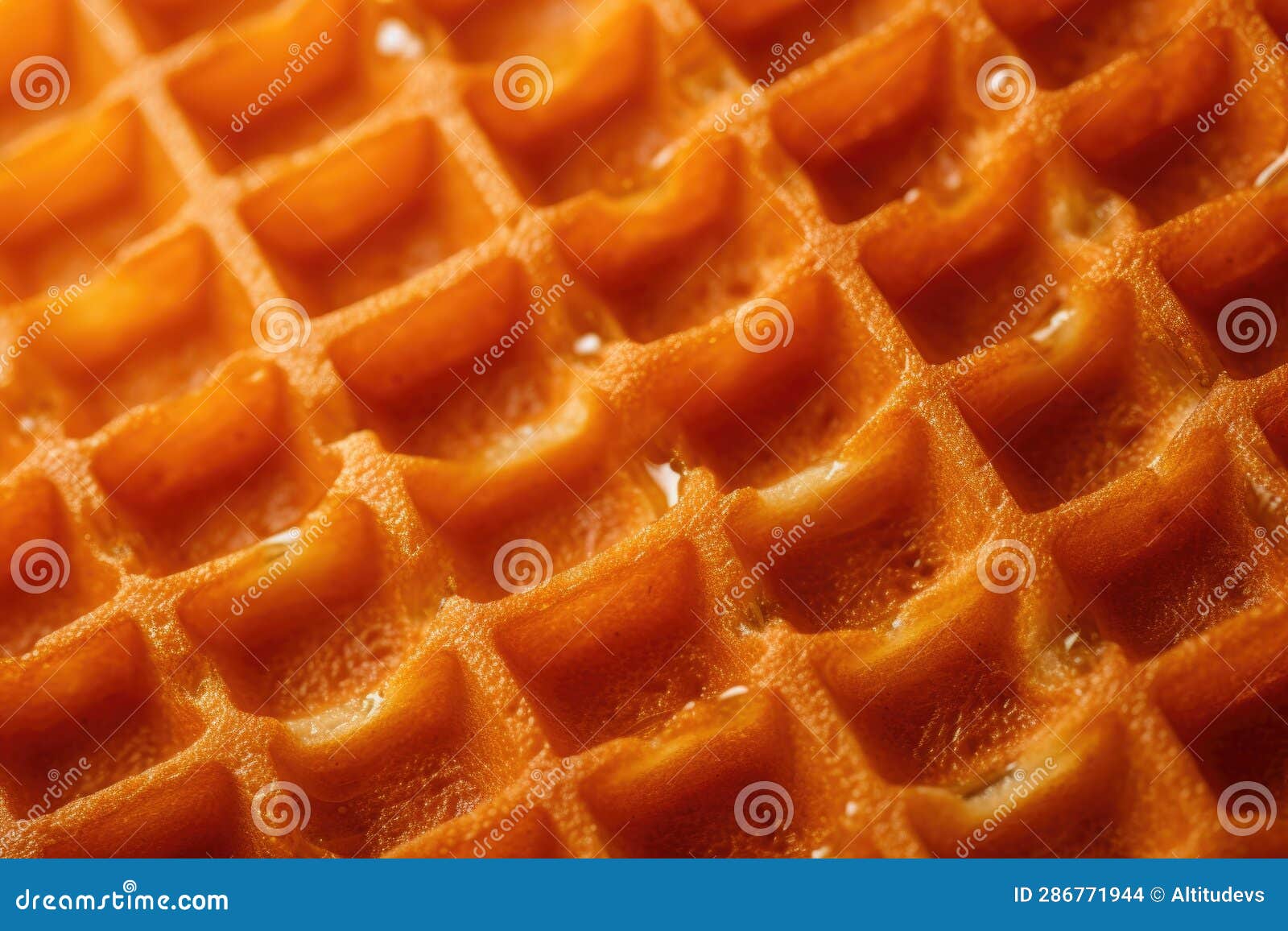 Close-up of Waffle Texture, Highlighting Its Crispiness Stock Photo ...