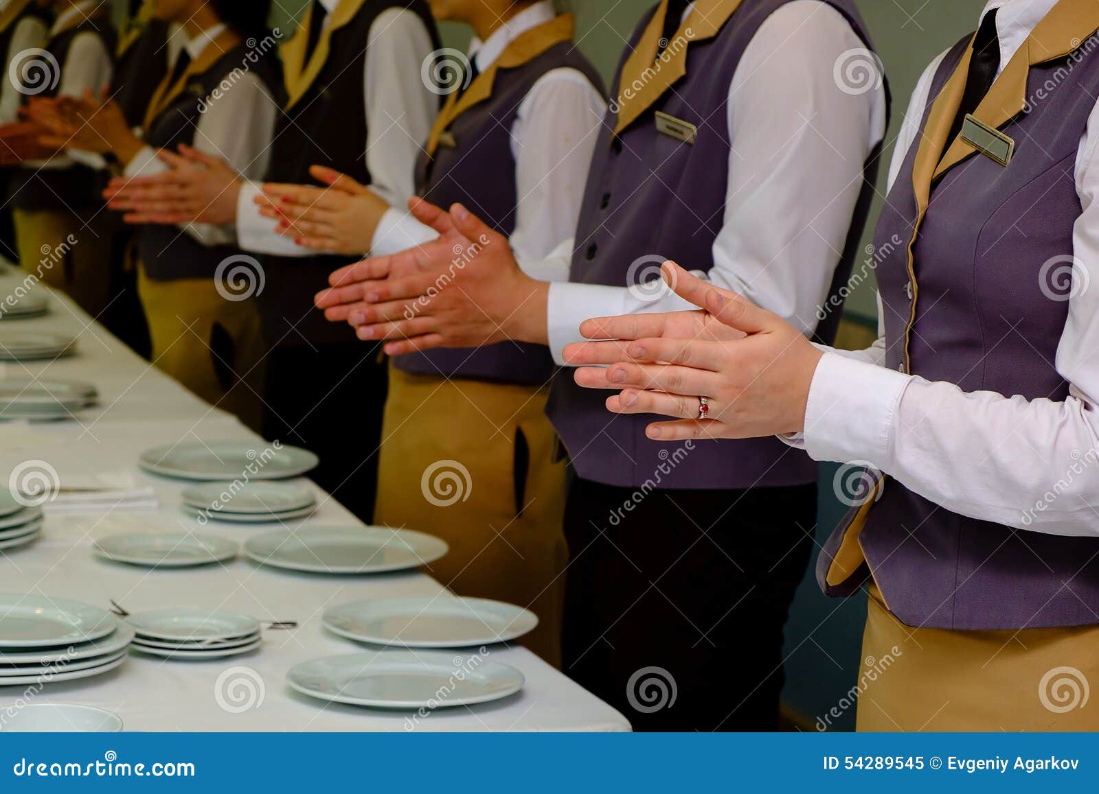 Close-up of Waiters Clapping Hands Stock Image - Image of cheer ...