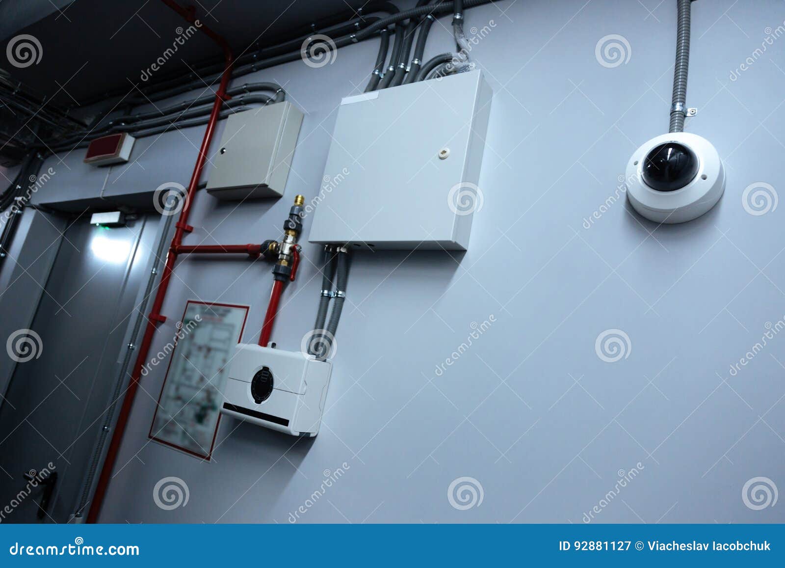 Close Up of a Wall with Gas Pipes Stock Image - Image of room, steel ...