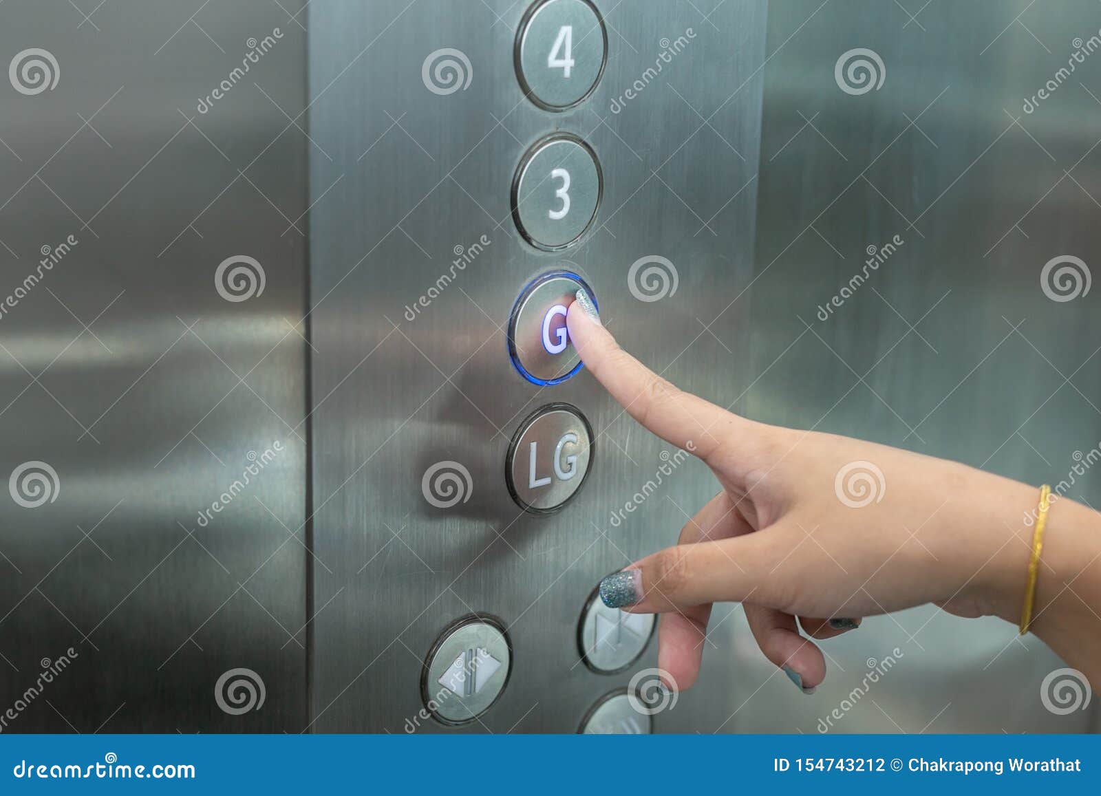 Close Up Woman Hand Press a Up Button of Elevator Stock Photo - Image ...