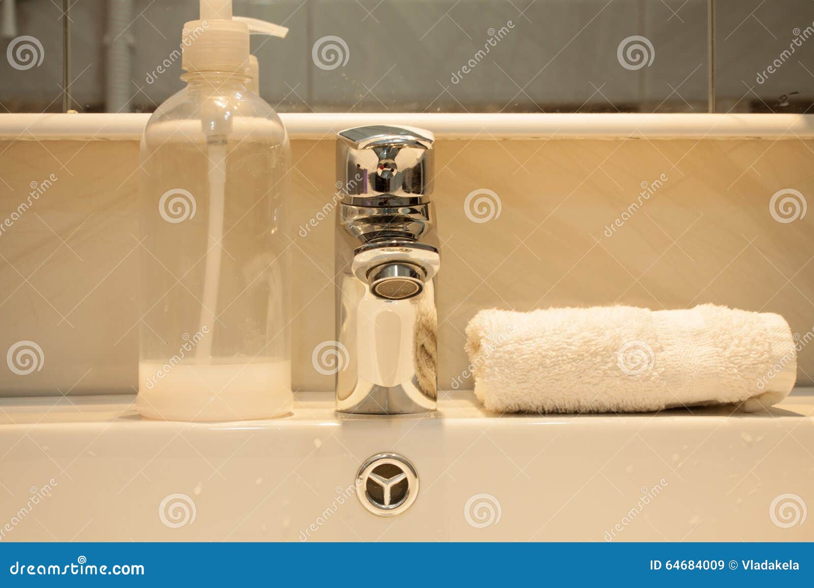 Close Up of a Wash Basin in a Modern Bathroom Stock Image - Image of ...