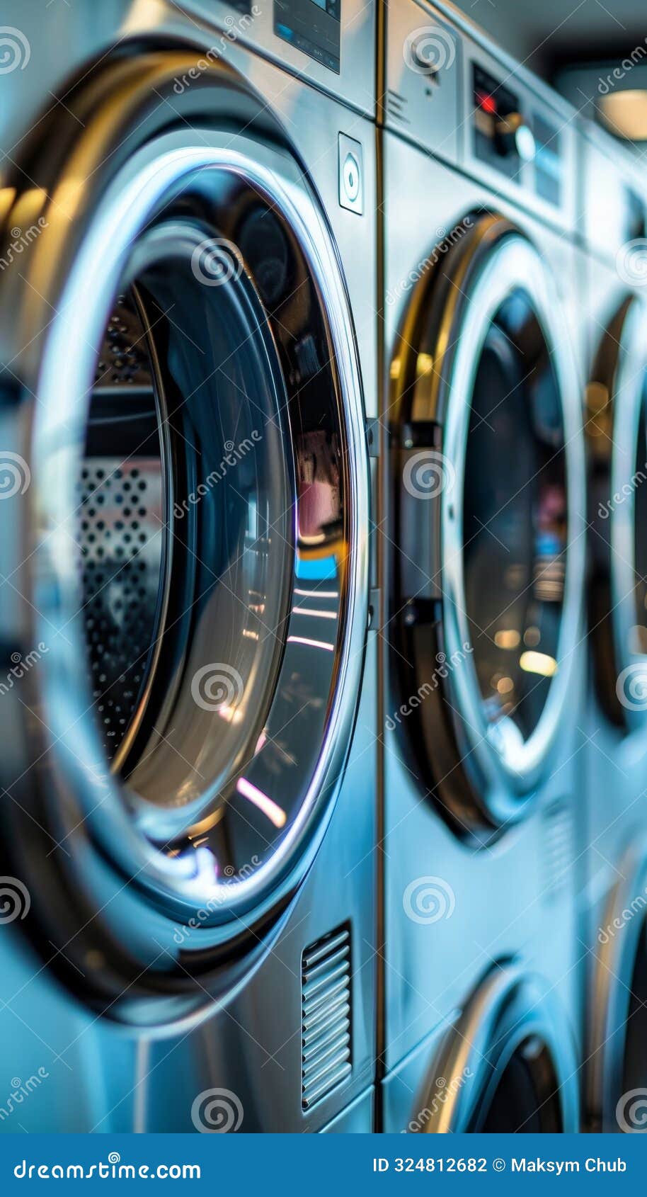 Close Up of Washing Machine with Advanced Technology Controls for ...