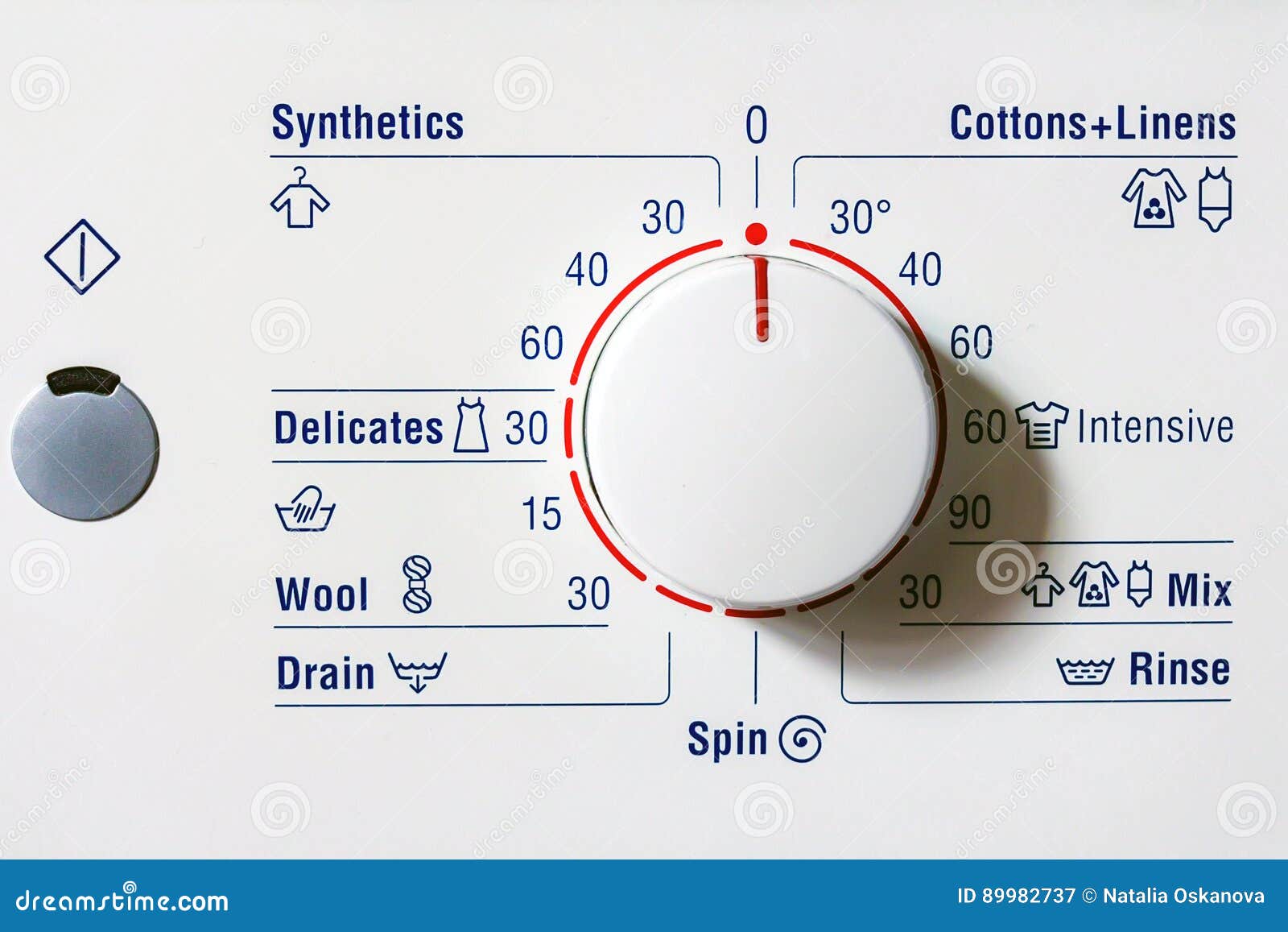 Close Up Washing Machine Dial Stock Image - Image of industry, control ...
