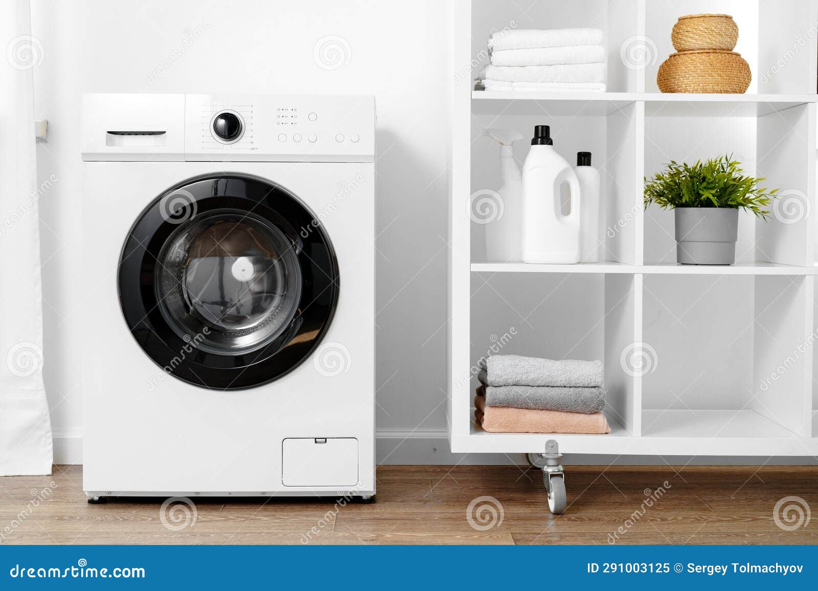 Close Up of Washing Machine in a Laundry Room Stock Image - Image of ...