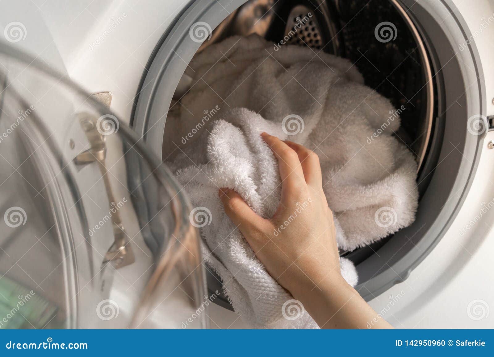 A Close Up of a Washing Machine Stock Photo - Image of appliance, woman ...