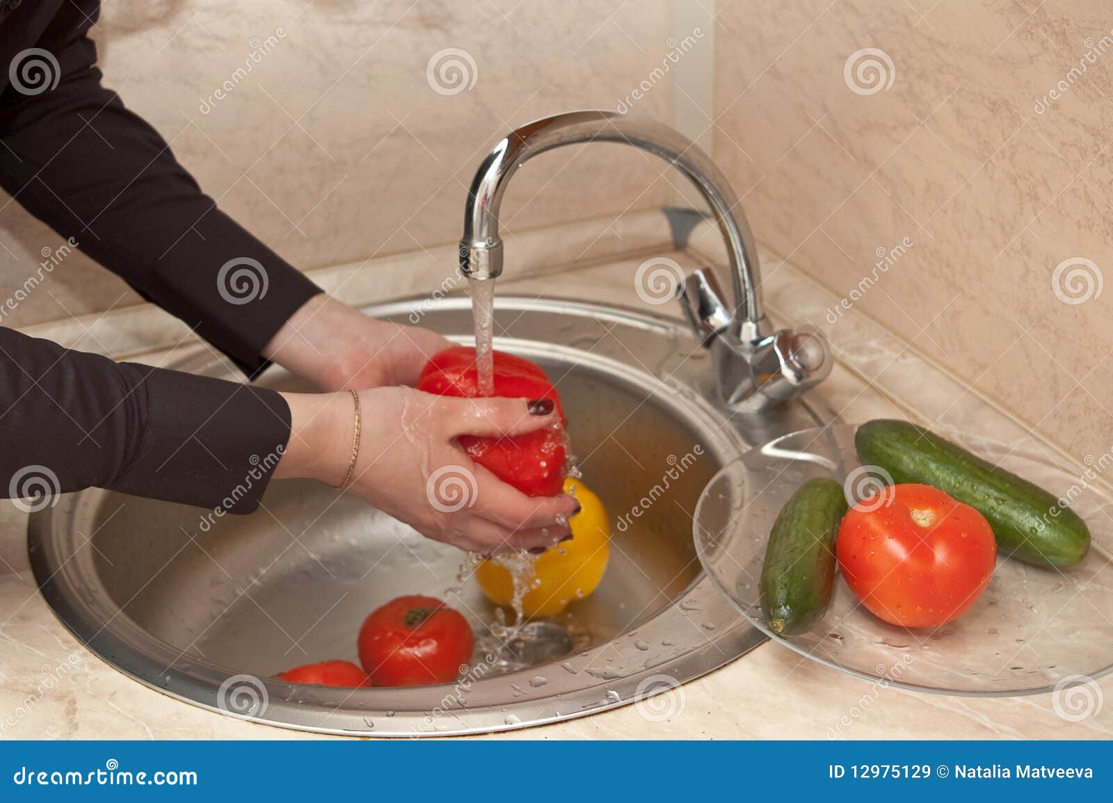 Close-up of Washing Vegetables Stock Image - Image of vegetarian ...