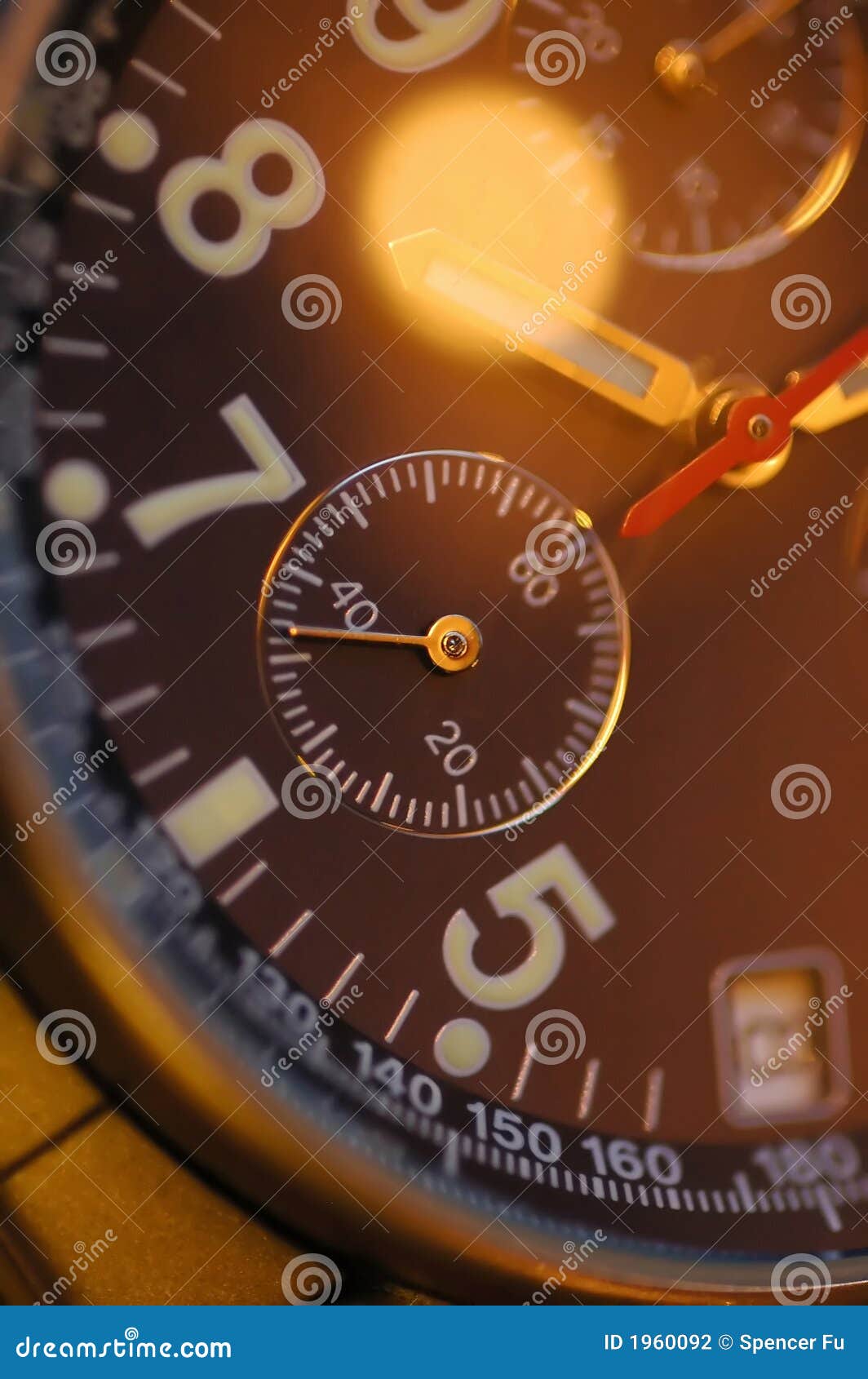 Close up of a watch face stock photo. Image of hours, wrist - 1960092