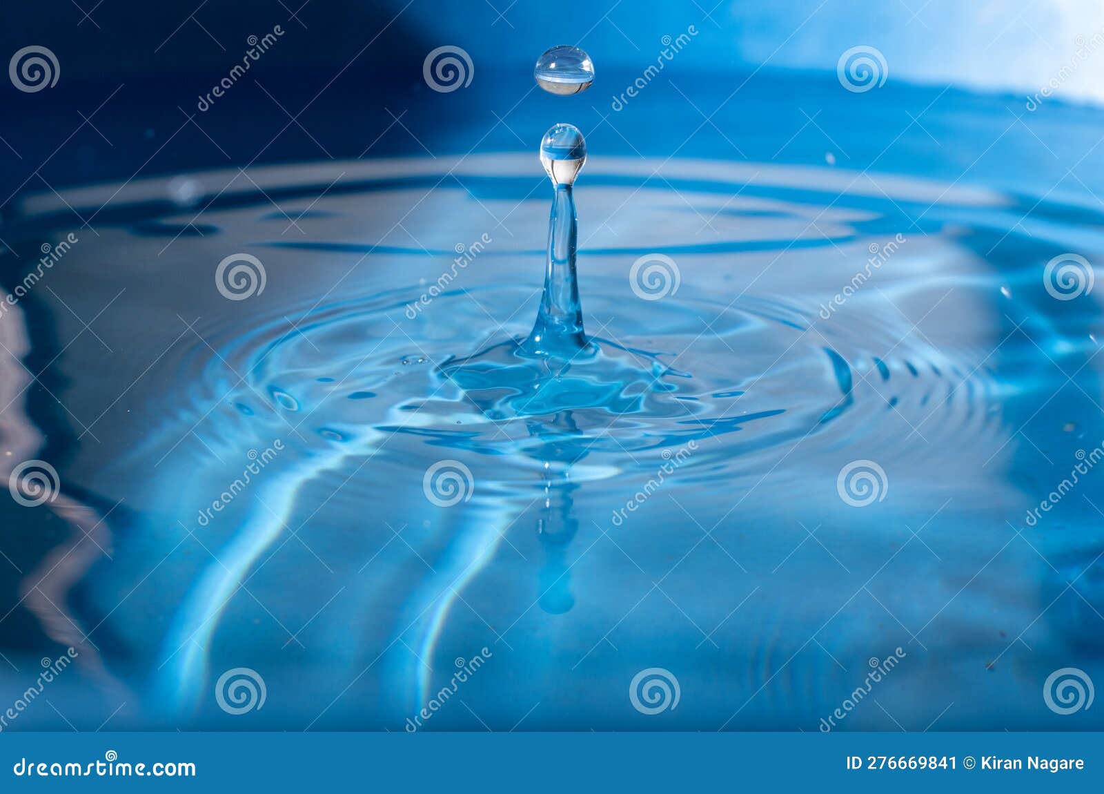 Close-up of Water Drop, Colorful Water Drop Splash, Drop of Water Stock ...
