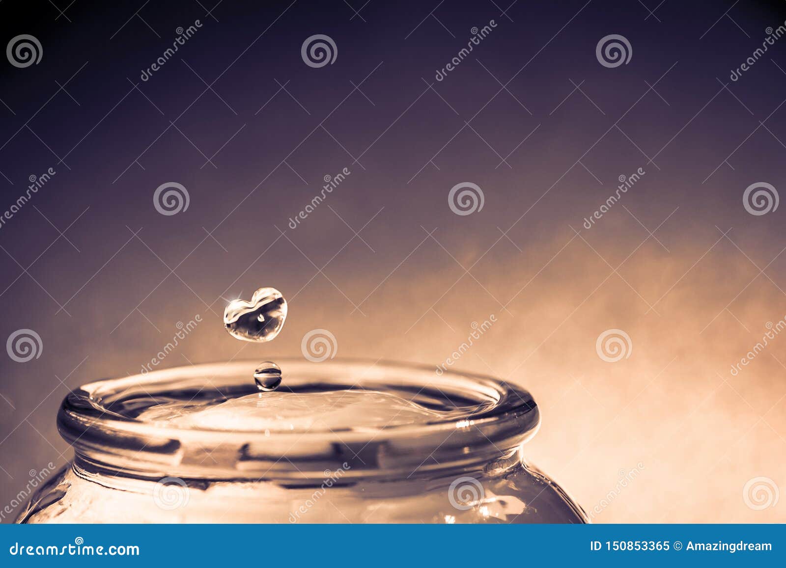 Heart Shape Water Drop. Save and Love Water Concept Stock Image - Image ...
