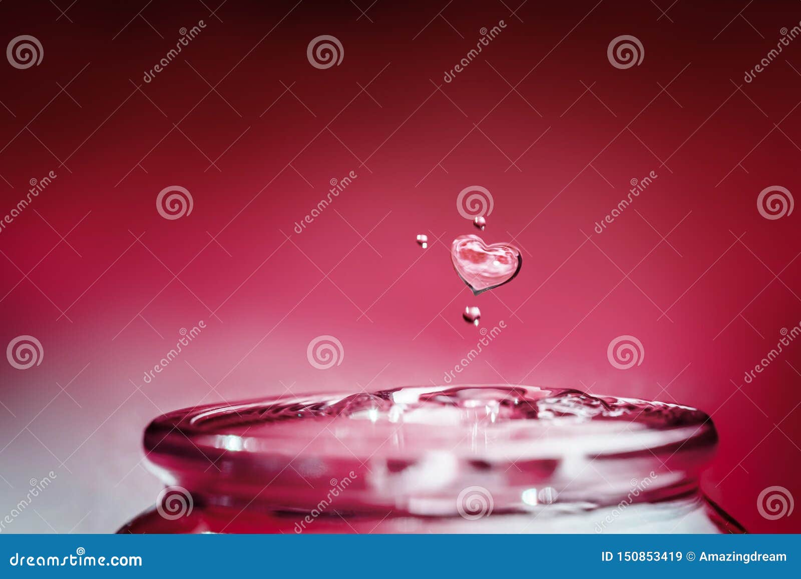 Heart Shape Water Drop. Save and Love Water Concept Stock Image - Image ...