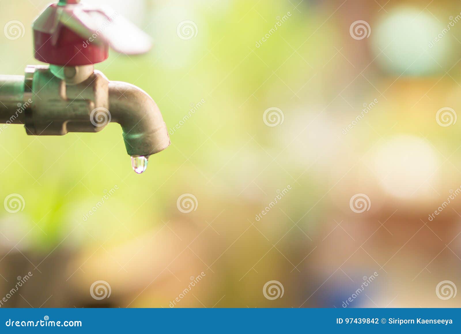 Close Up Water Drop from Tab, Leaking Water, Save Water and Water ... Close Up Water Drop from Tab, Leaking Water, Save Water and Water ...