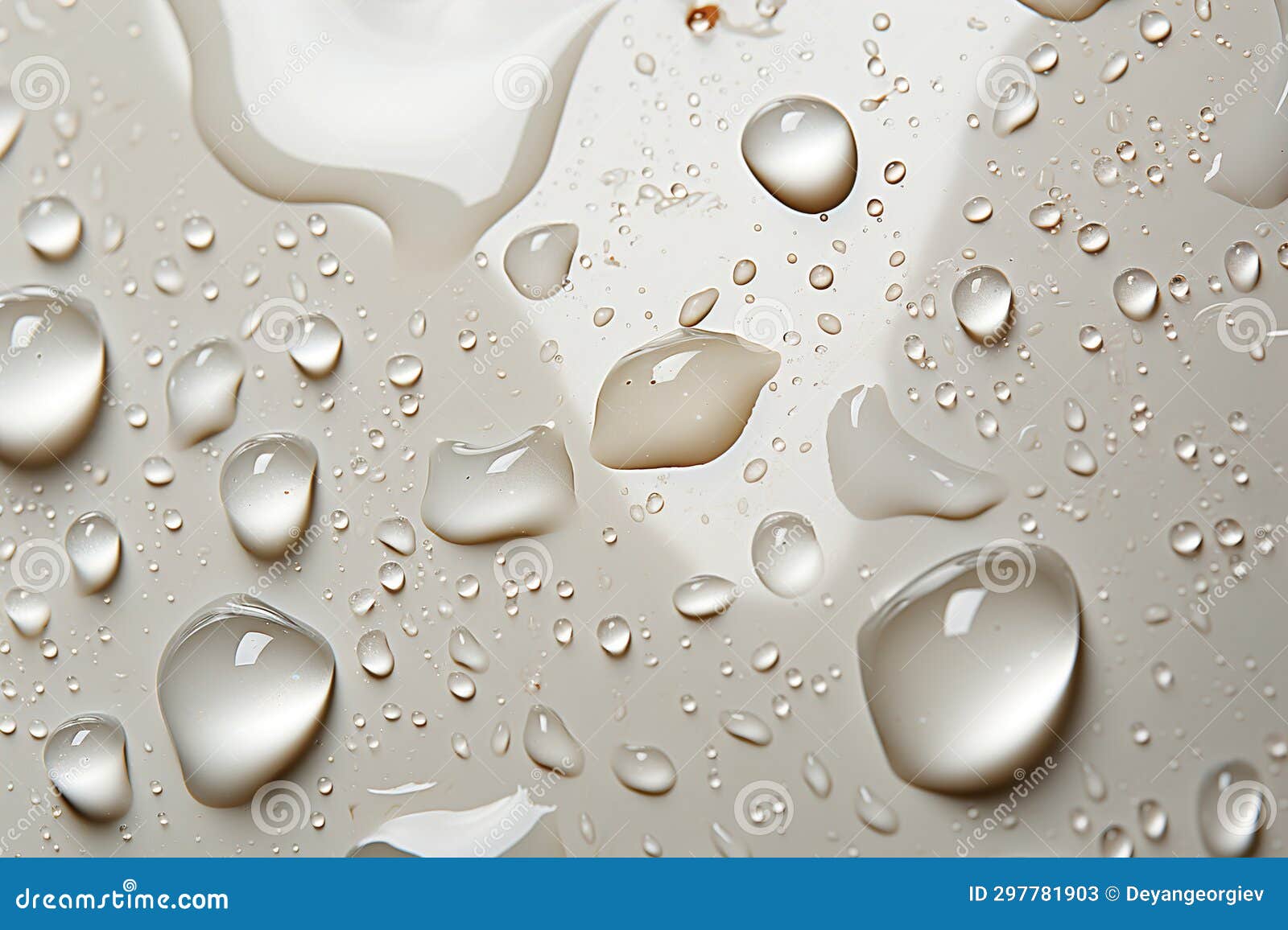 A Close Up of Water Droplets on a White Surface Stock Illustration ...