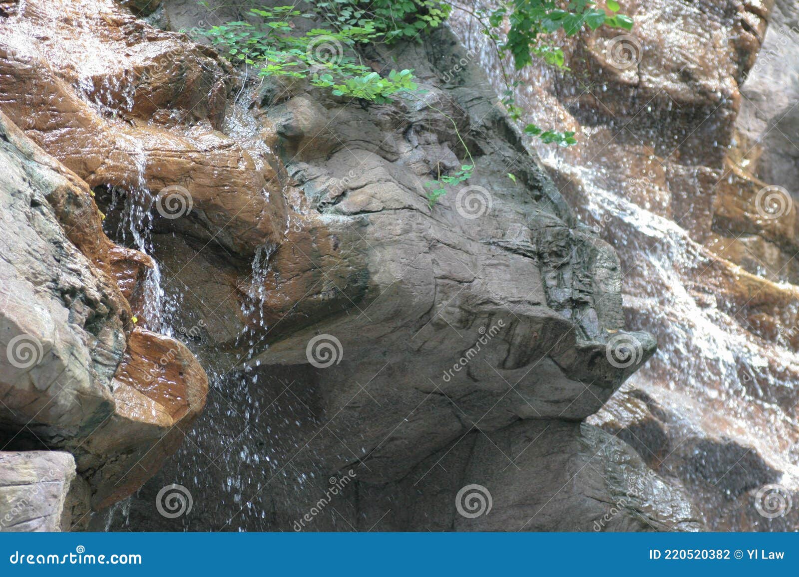 Close Up the Water Fall with Stone 25 June 2005 Stock Photo - Image of ...