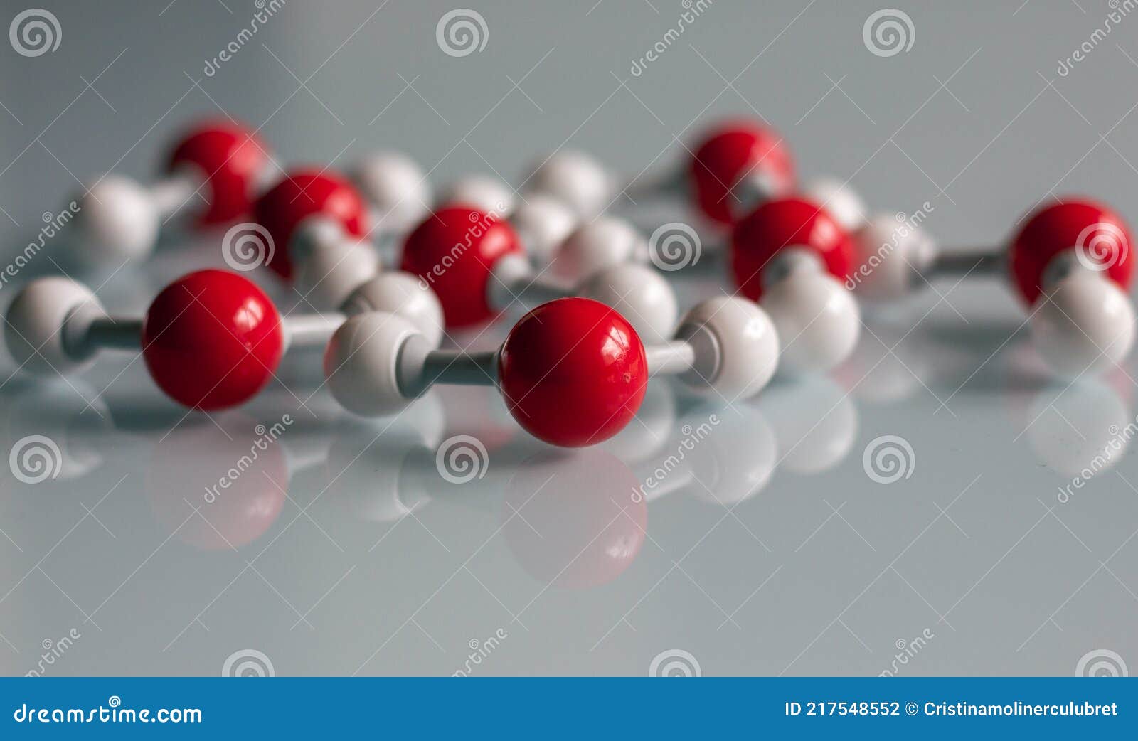 Close-up Water Molecules with Reflection Stock Photo - Image of formula ...
