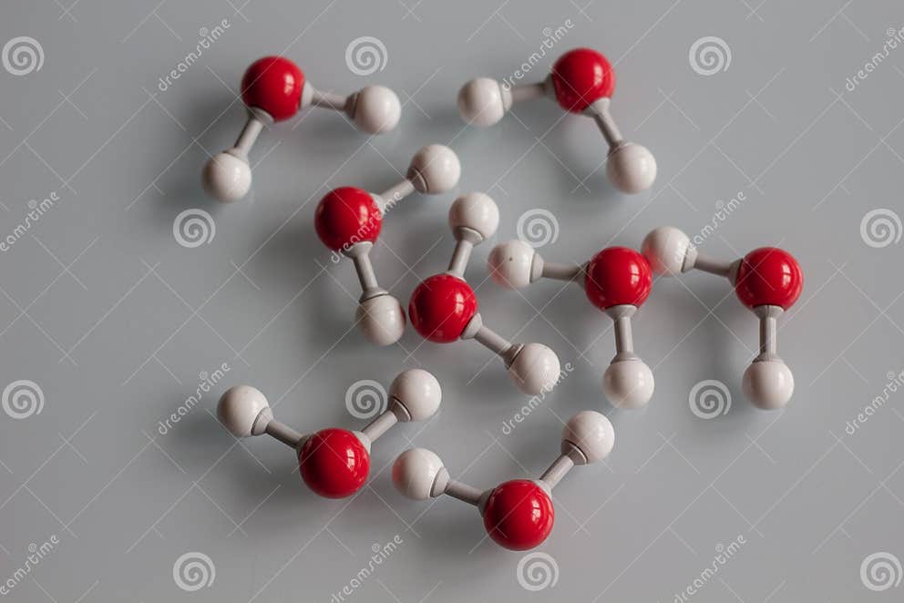 Close-up Water Molecules with Reflection Stock Image - Image of ...