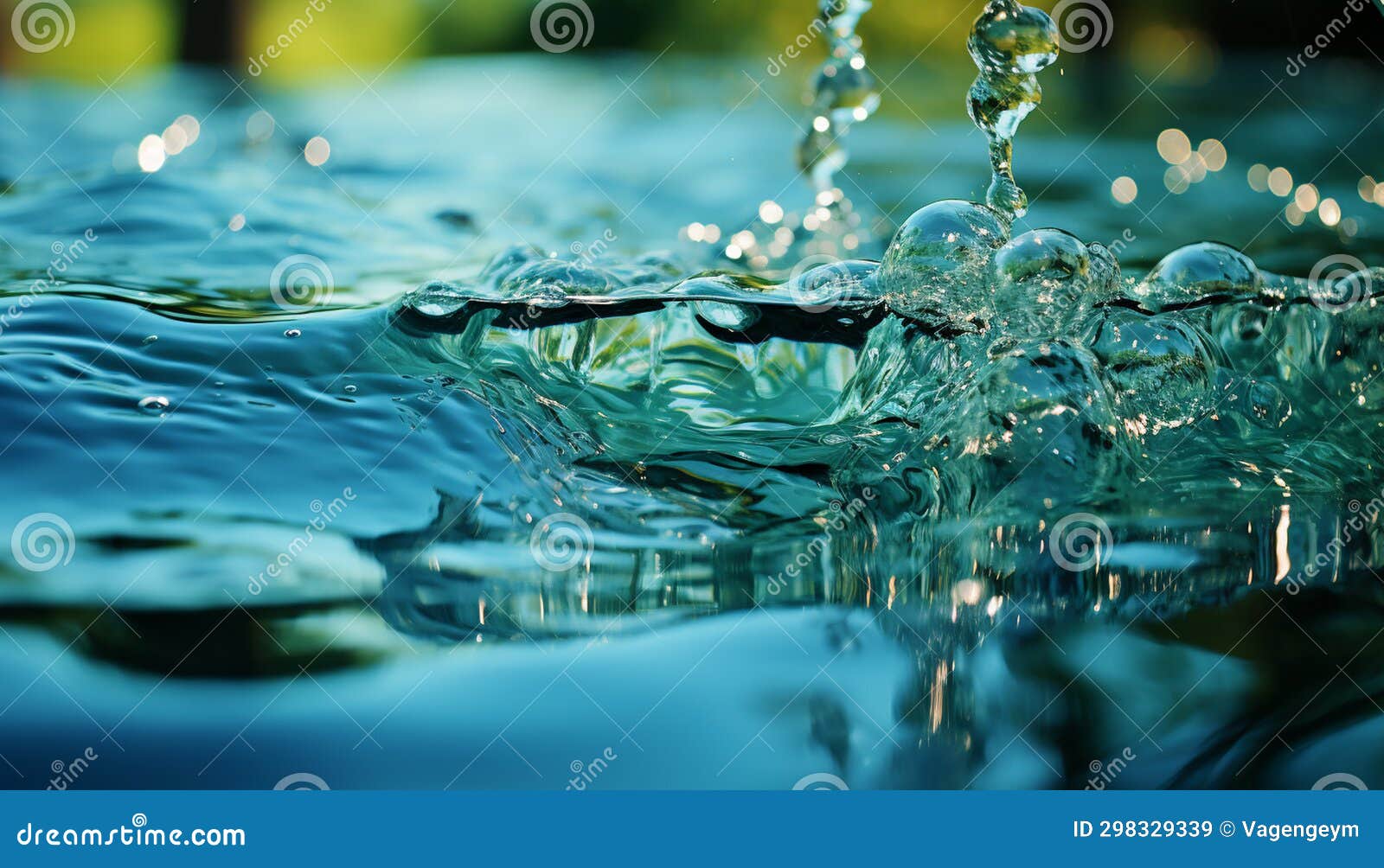 Close-up of Water Ripple and Splash on Reflective Surface Stock ...