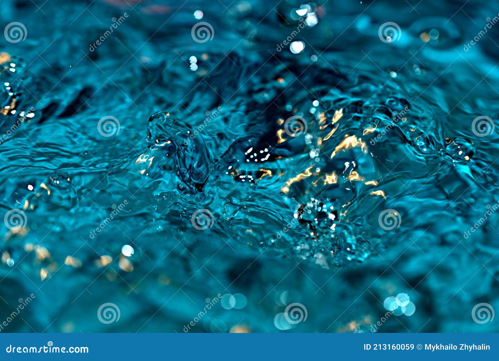 Close-up of a Water Splash from a Falling Drop Stock Image - Image of ...