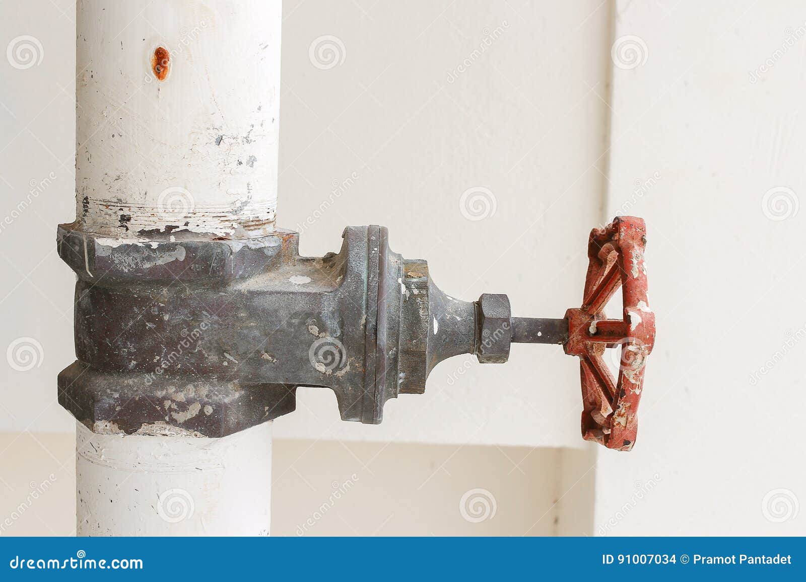 Close Up Water Valve Rust and Pipe Outside Building Stock Photo - Image ...