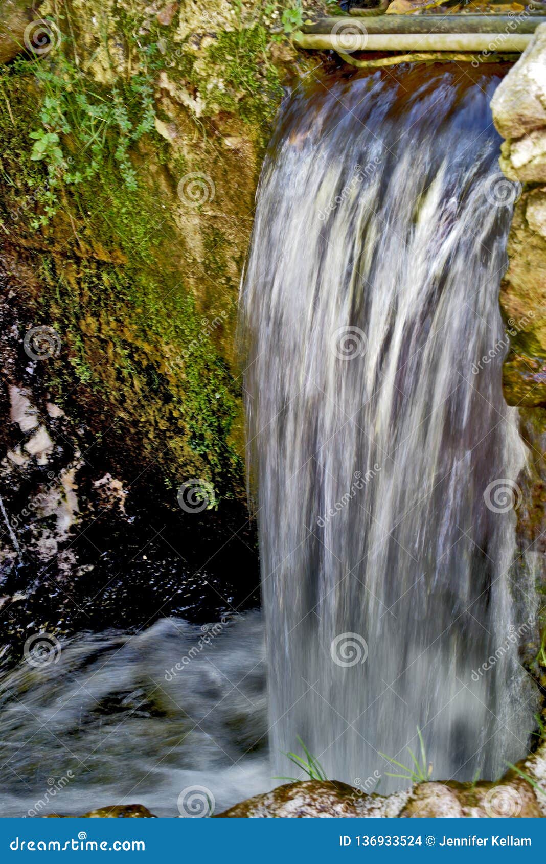 Close up of a waterfall stock photo. Image of waterfall - 136933524