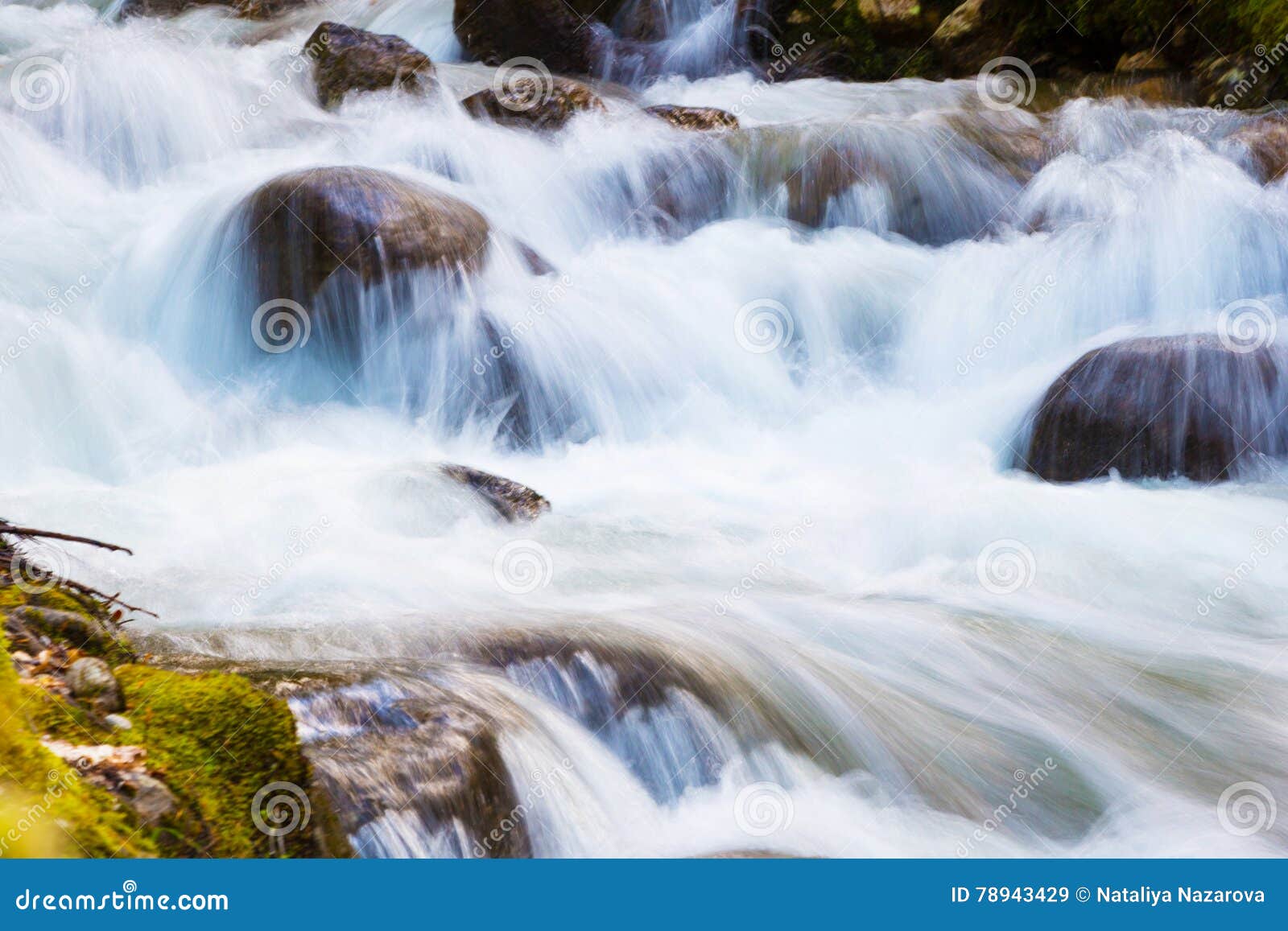 Close Up of a Waterfall during High Water Flow Stock Image - Image of ...