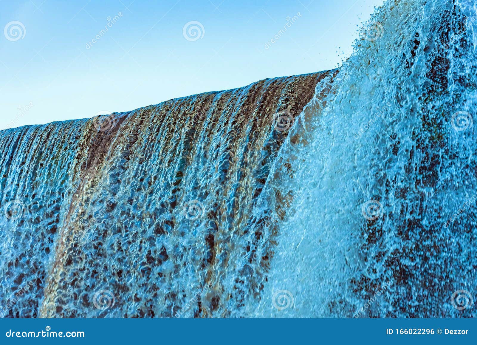 Close-up of a Waterfall Showing the Smooth Tumbling Water Stock Photo ...