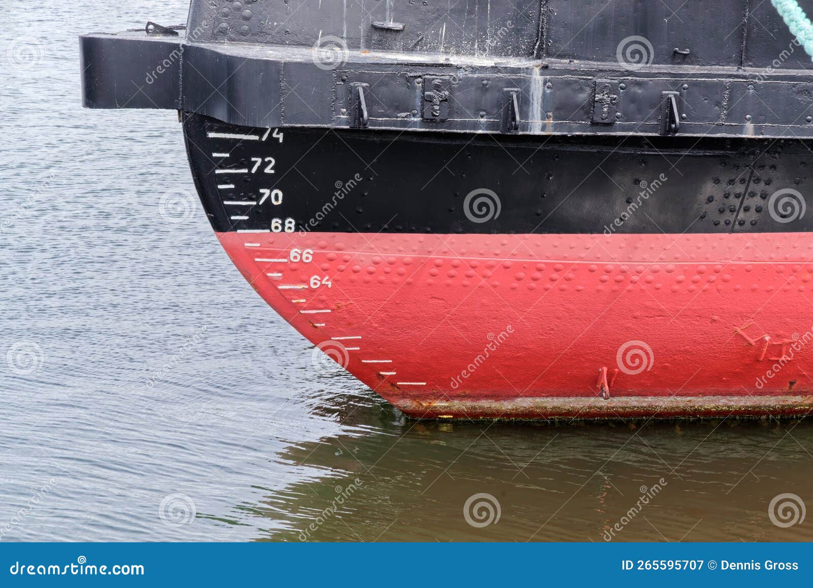 Close-up of Waterline Markings on the Ship Bow Stock Image - Image of ...