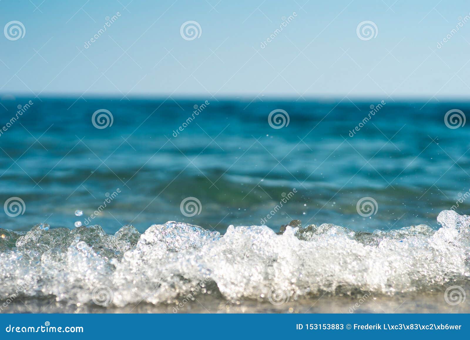 Close Up of a Wave Rolling Onto the Beach Stock Image - Image of close ...