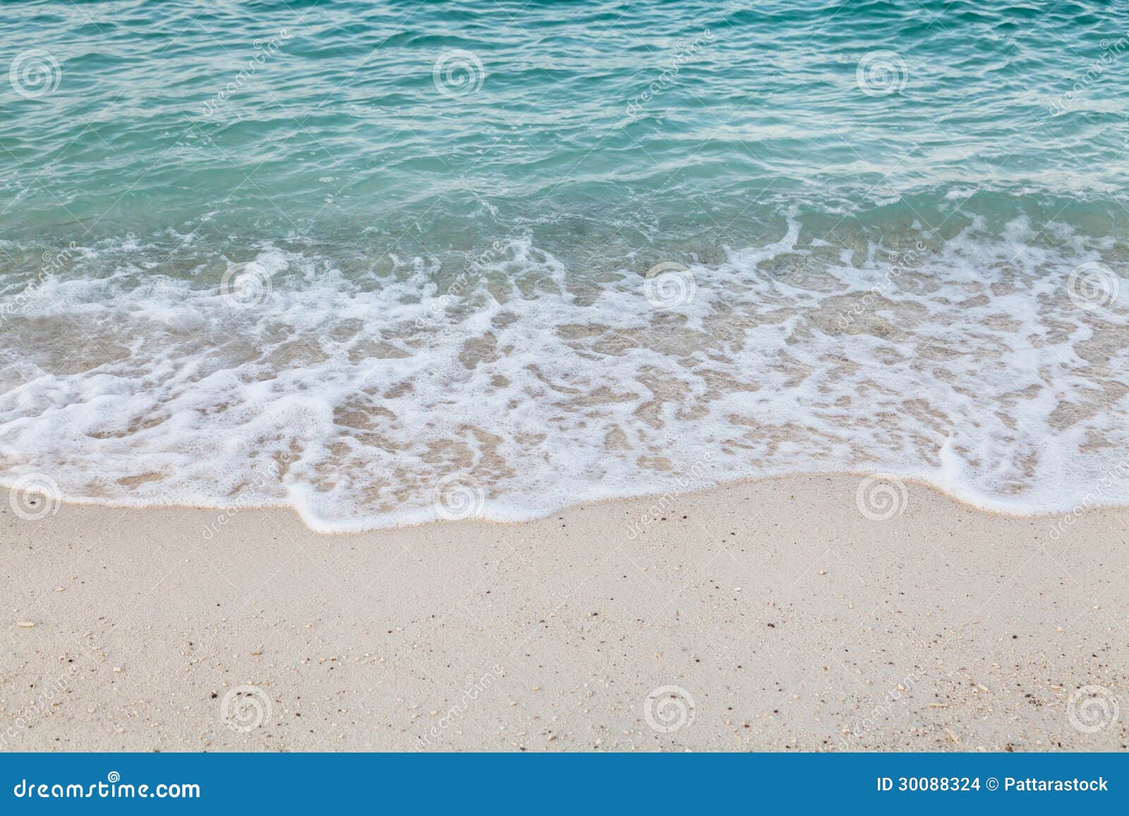 Close Up of Wave Spread on the Beach Stock Photo - Image of sunny ...